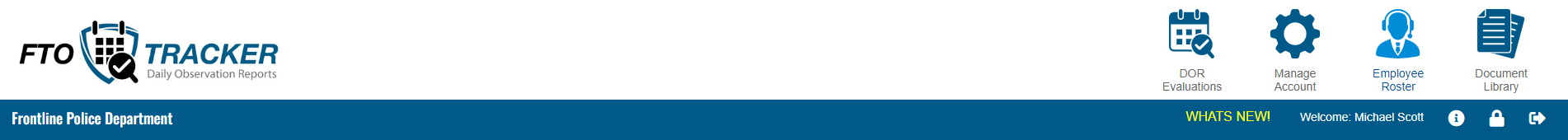 Quickly access Frontline's updates with the 'Whats New!' icon in the ...