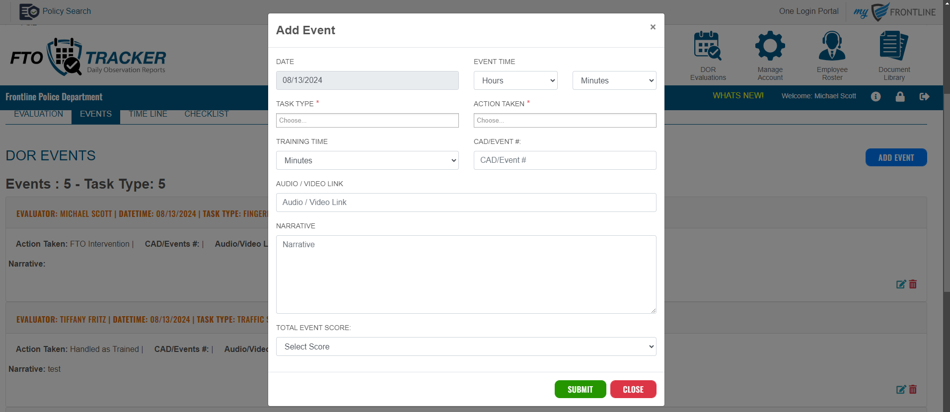 You can now score per event, and an event summary will show at the ...