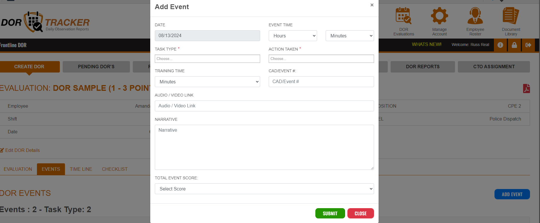 You can now score per event, and an event summary will show at the ...