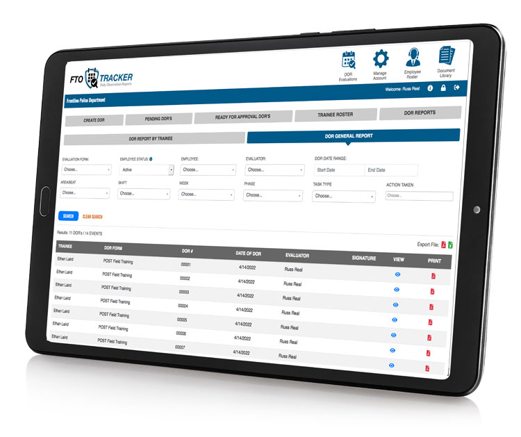 Field Training Software for Police
