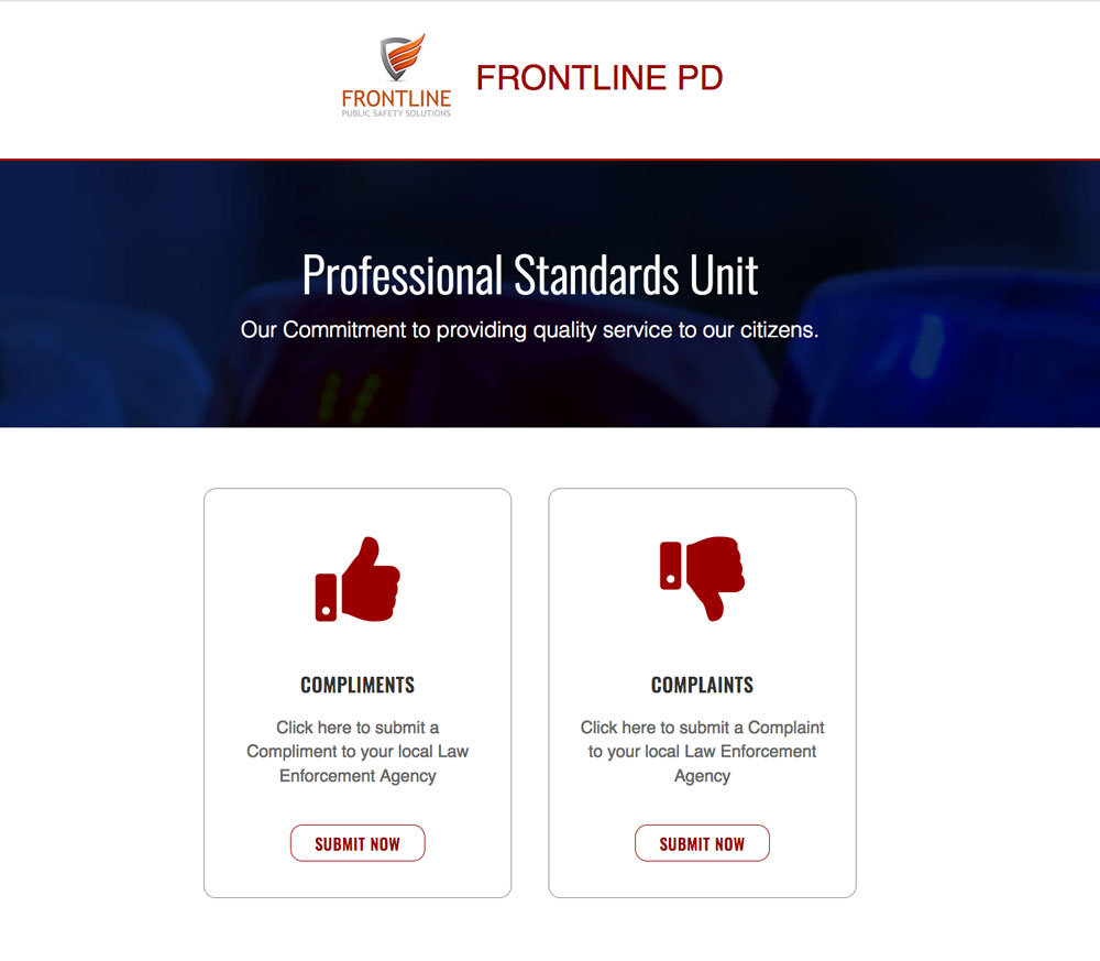 Professional Standards Tracker For Police Departments