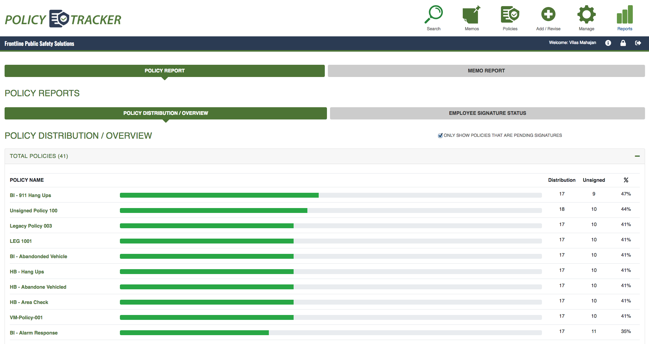 Policy Management Software for Dispatch and Police