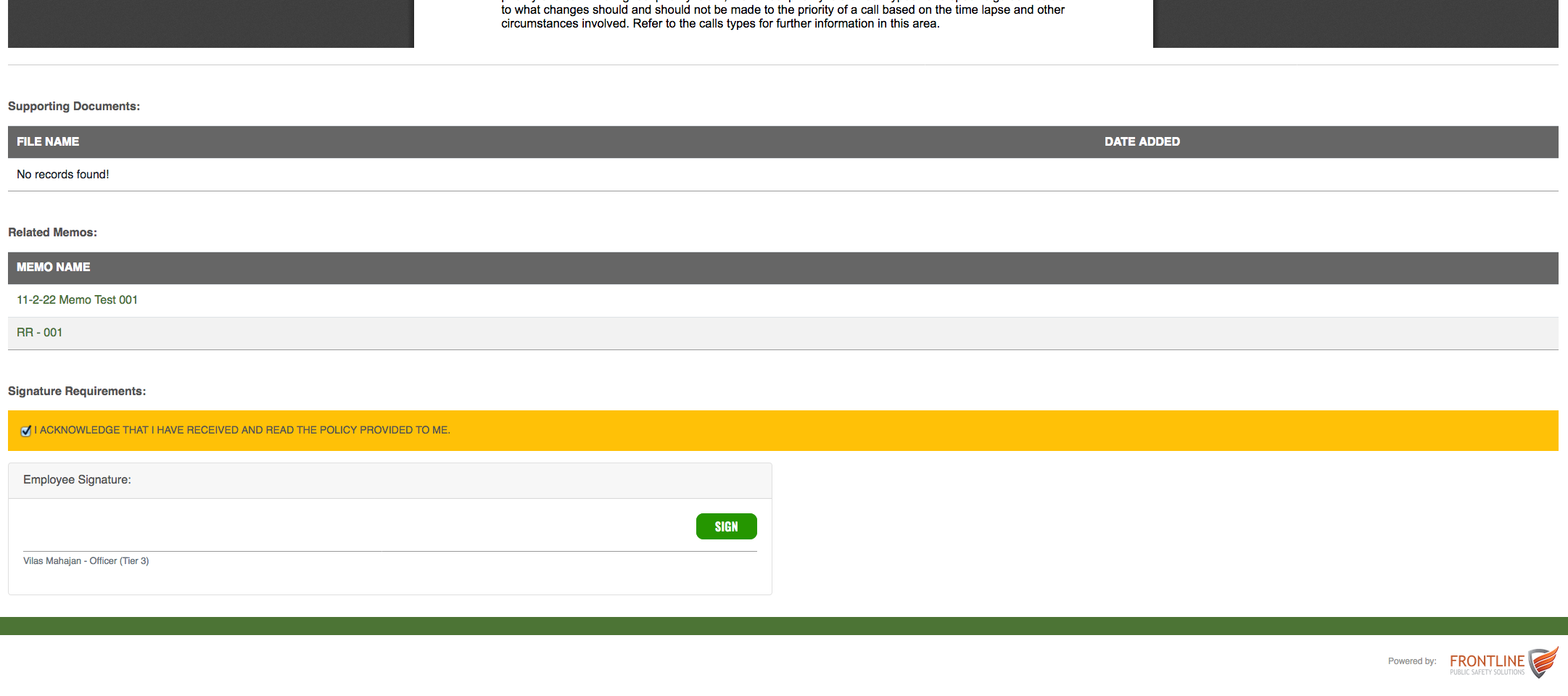 Policy Management Software for Dispatch and Police
