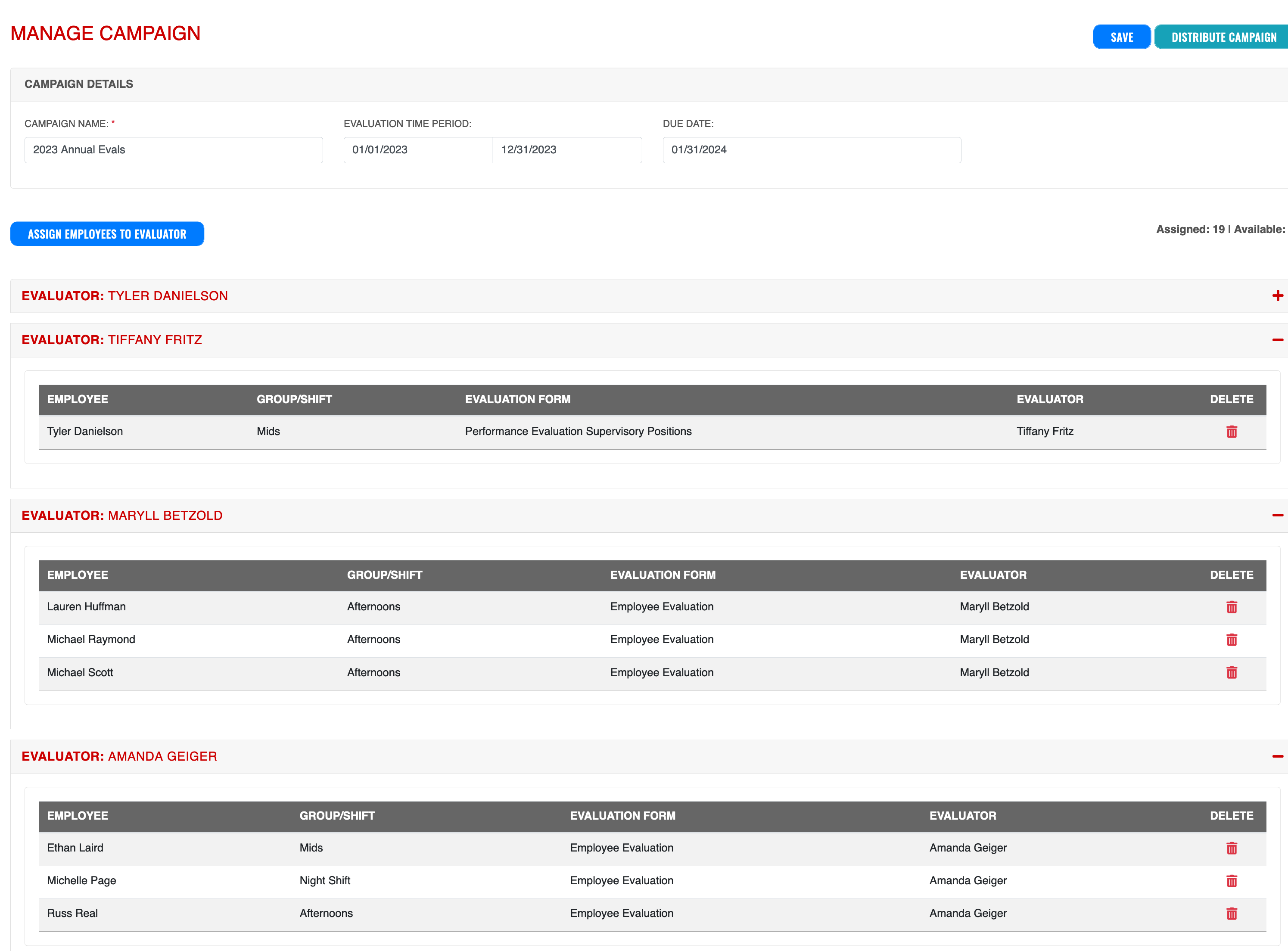 Employee Performance Evaluation Software
